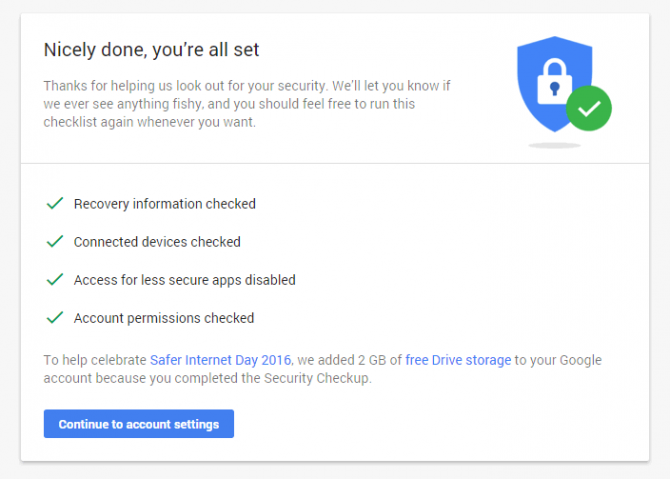Get 2GB free Google Drive storage by completing Google’s Security ...